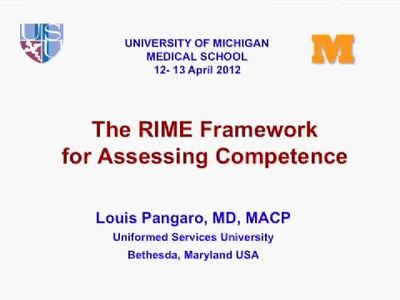 The RIME Framework for Assessing Competence