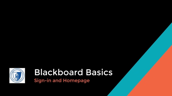 Signing in to Blackboard