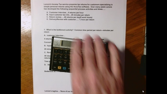 Midterm Exam Review--Bottleneck Analysis