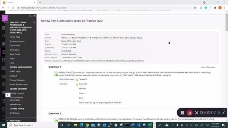 Week 12 Practice Quiz