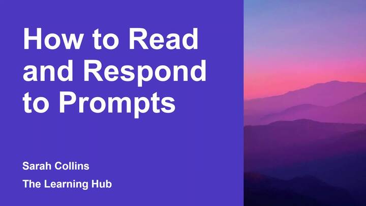 FYS Lab - The Learning Hub - How to Read and Respond to Prompts