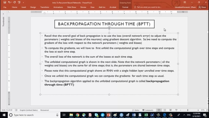 4--RNN backward pass and backpropagation through time
