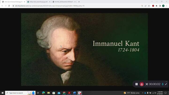On Immanuel Kant (Seminar 1 of 2)