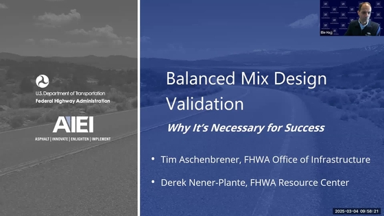 AIEI Webinar - Balanced Mix Design Validation