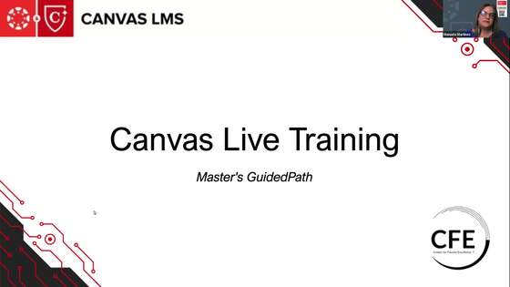 MASTER'S GuidedPath Live Training for Canvas: Basics I