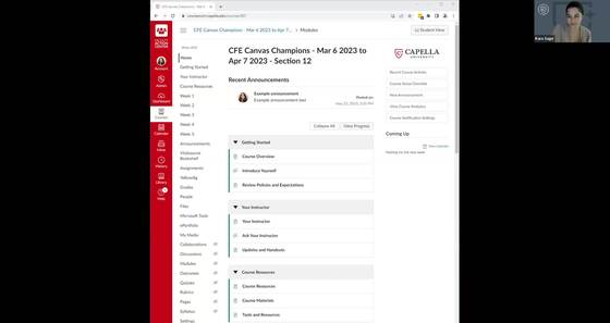 MASTER'S GuidedPath Live Training for Canvas: Intermediate