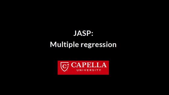JASP Tutorial Video: Multiple Regression