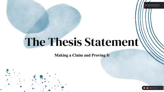 Revised Thesis Statement - September 28th 2021, 9:36:44 am