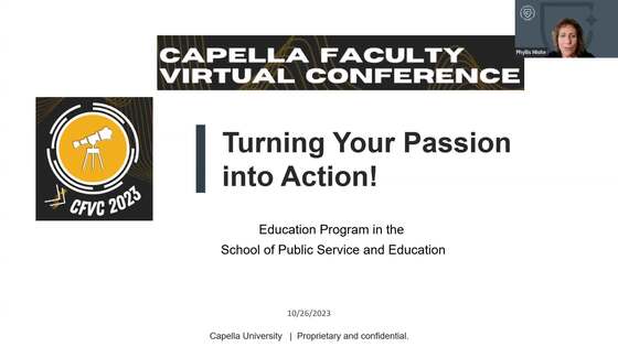 CFVC 2023: Turning Your Passion into Action! - Phyllis Misite, Cristina Cottom, Kate Jones, Lynn ...