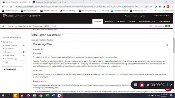 MBA5012 marketing U4A1 walkthrough