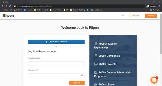 Riipen Student Onboarding