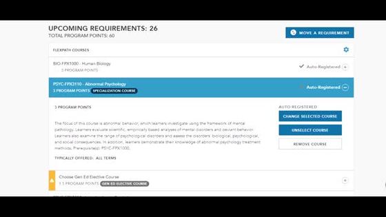 Moving a Course in Your Academic Plan- FlexPath