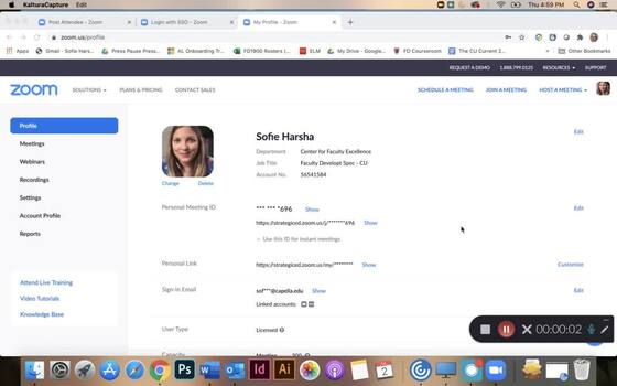 Navigating the Zoom Web Portal
