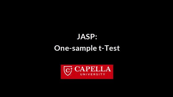 JASP Tutorial Video: One-Sample t-Test