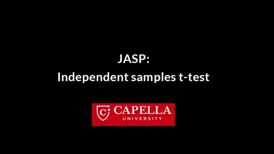 JASP Tutorial Video: Independent Samples t_test