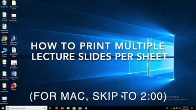 How to Print Multiple Lecture Slides Per Sheet