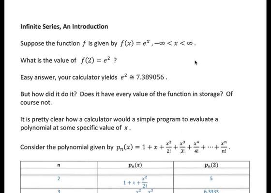 Infinite Series; Introduction