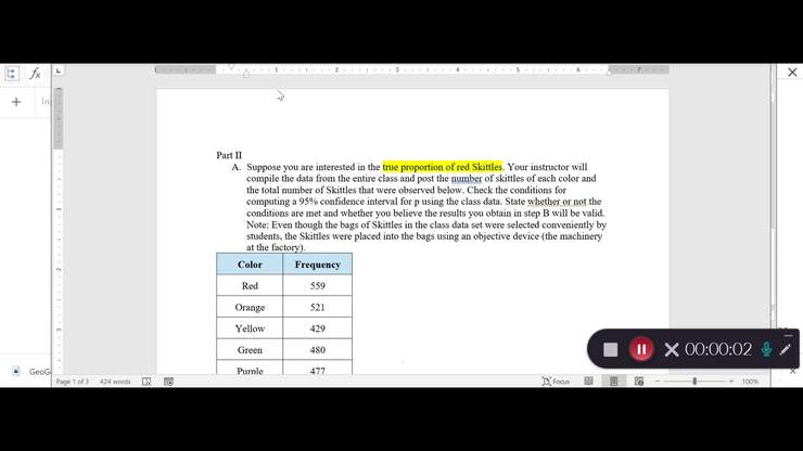 Skittles Project Part 2 Help