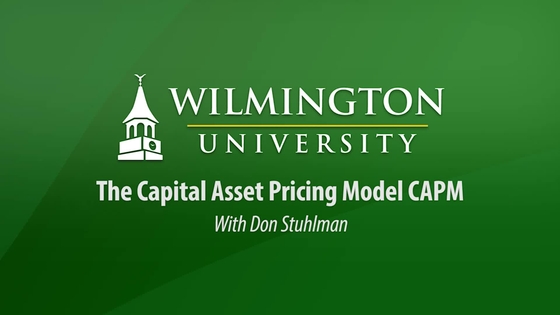 The Capital Asset Pricing Model CAPM