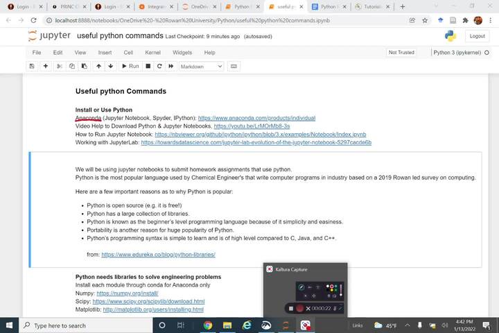 Essentials of python for ChE's