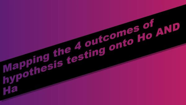 stats ch 7 seg 17. Mapping the 4 outcomes of hypothesis testing onto Ho ...