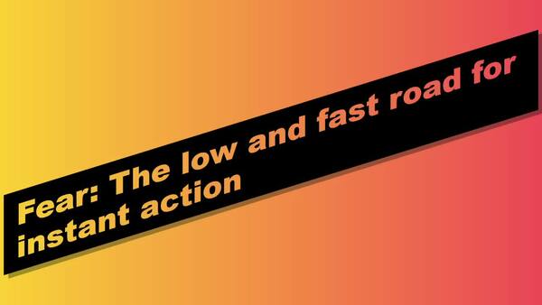 S _ P module 6 seg 10. Fear - the low and fast road for instant action ...