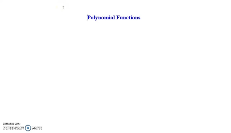 Graphing Polynomial Functions