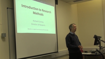 Richard Comley 'Introduction to Research Methods' part 1