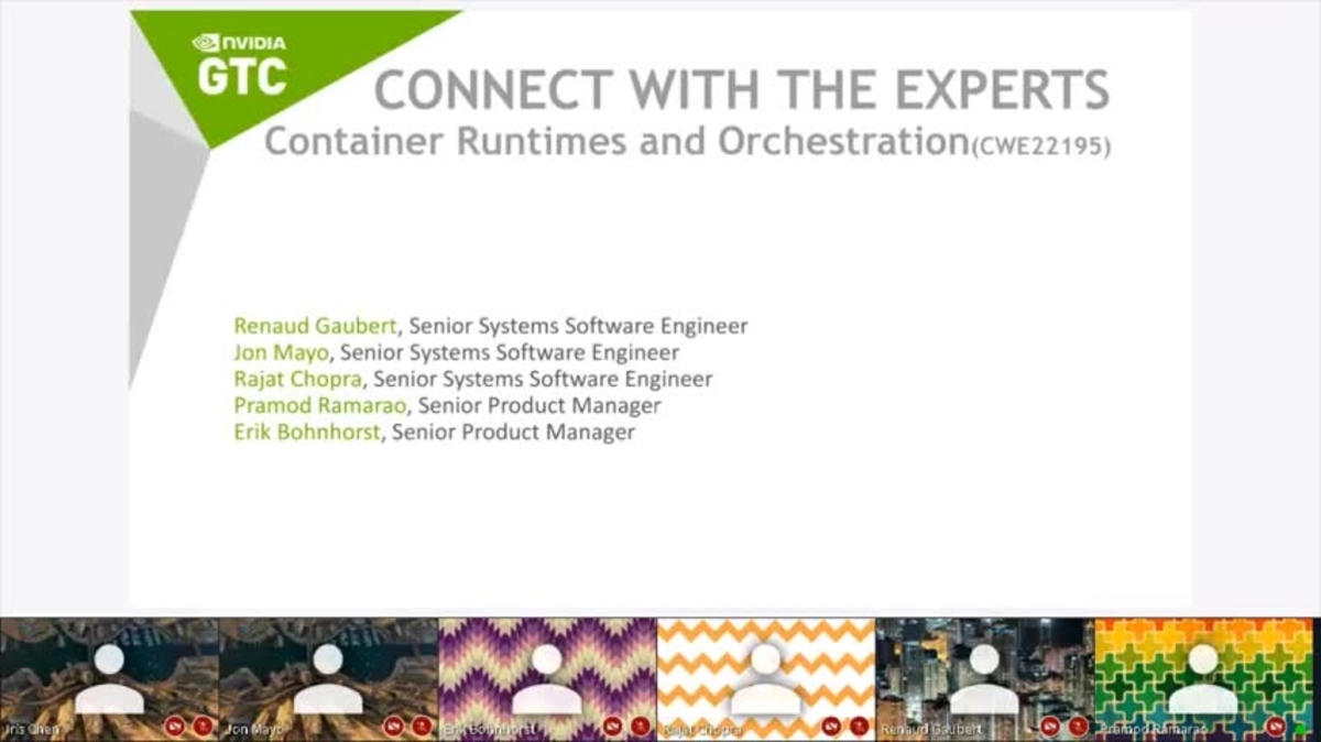 Containers Runtime, Orchestration and Monitoring | GTC Digital March ...