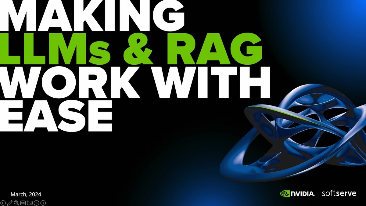 Making Large Language Models And Retrieval Augmented Generation Work With Ease Presented By