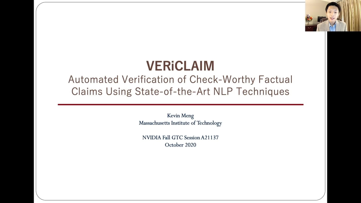 Automated Fact Checking Using State Of The Art Nlp Techniques Gtc Digital October 2020