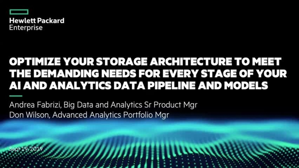 Storage for AI and Analytics Data Pipeline: Optimize Your Storage ...