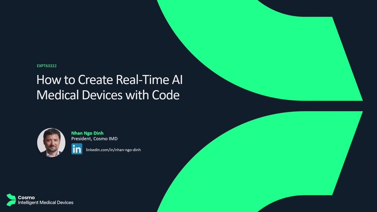 How to Create Real-Time AI Medical Devices with Code | GTC 24 2024 ...