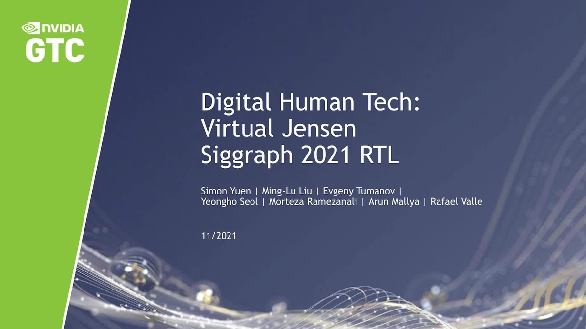Digital Human Technologies behind Virtual Jensen and Siggraph Real-time ...