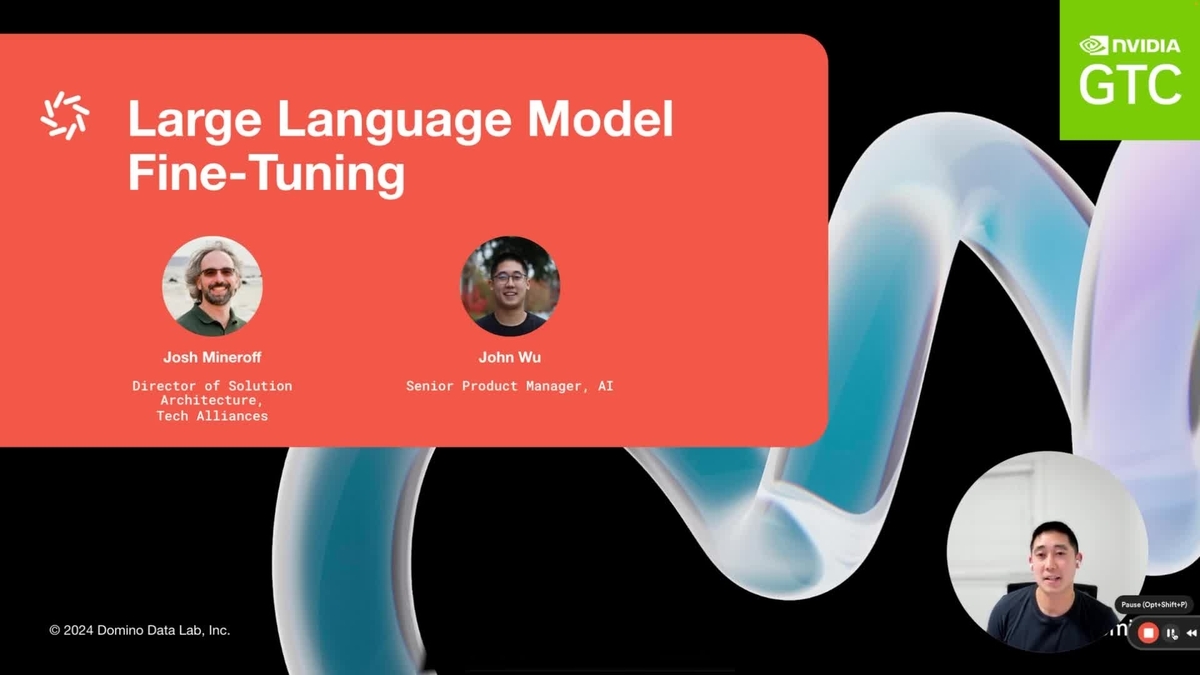 Large Language Model Fine-Tuning using NVIDIA NeMo (Presented by Domino ...