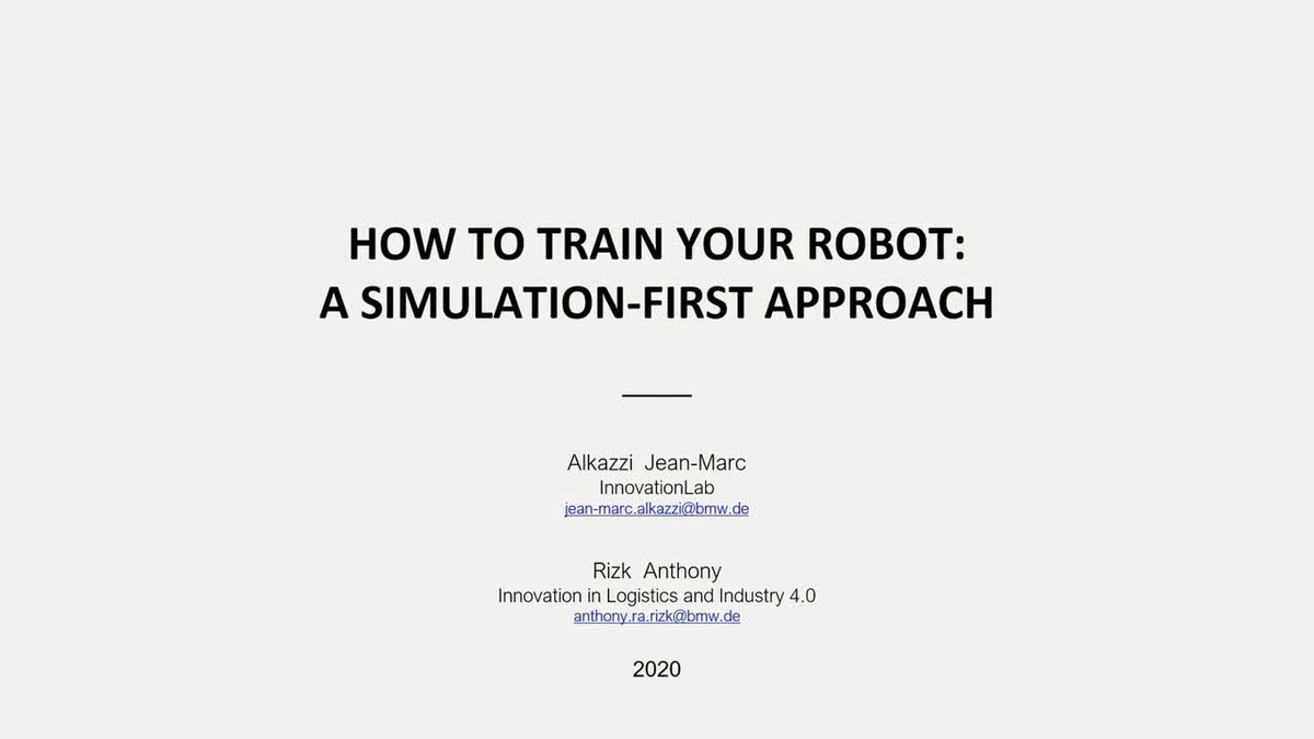 How to Train Your Robot: A Simulation-First Approach A21825 | GTC ...
