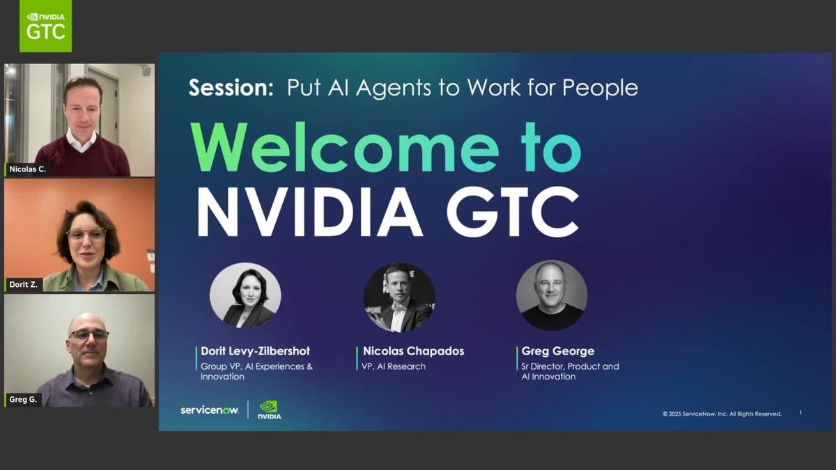 Put AI Agents to Work for People (Presented by ServiceNow) S74232 | GTC ...