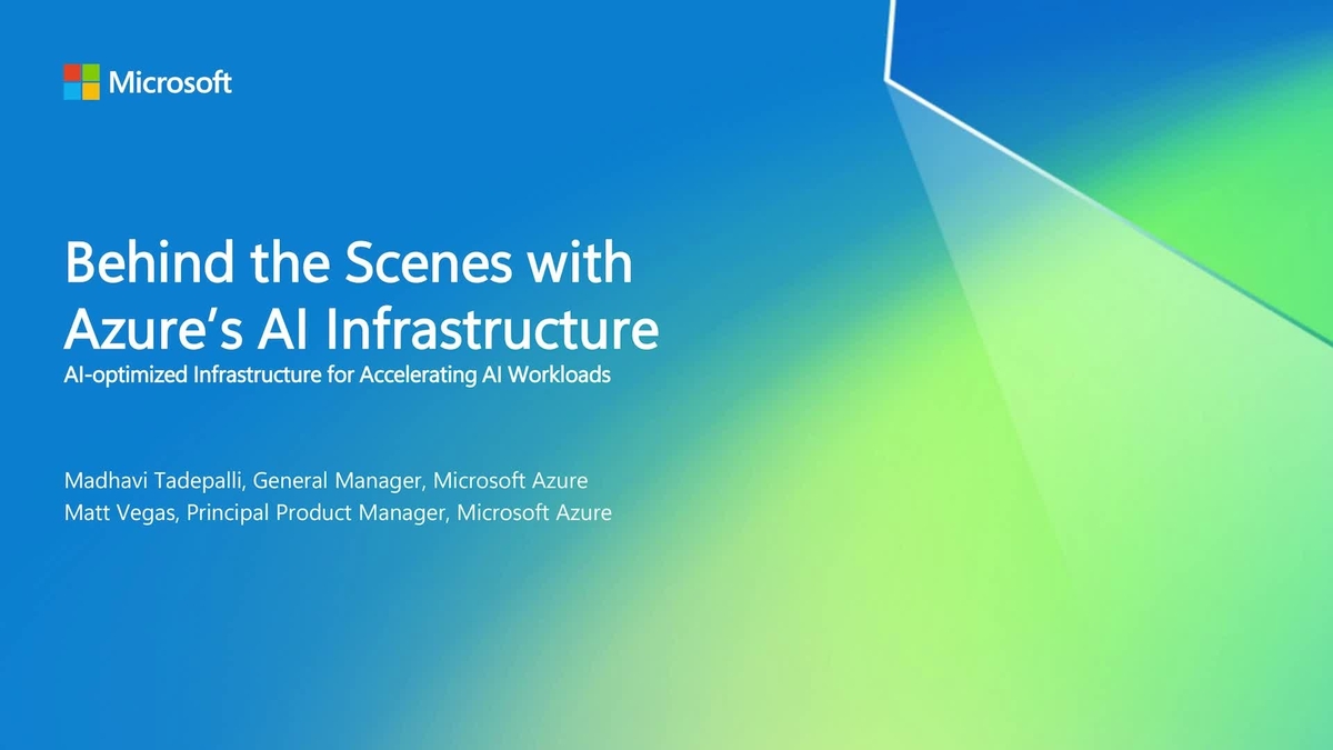 Behind the Scenes with Azure AI Infrastructure (Presented by Microsoft) S63276 | GTC 2024 ...