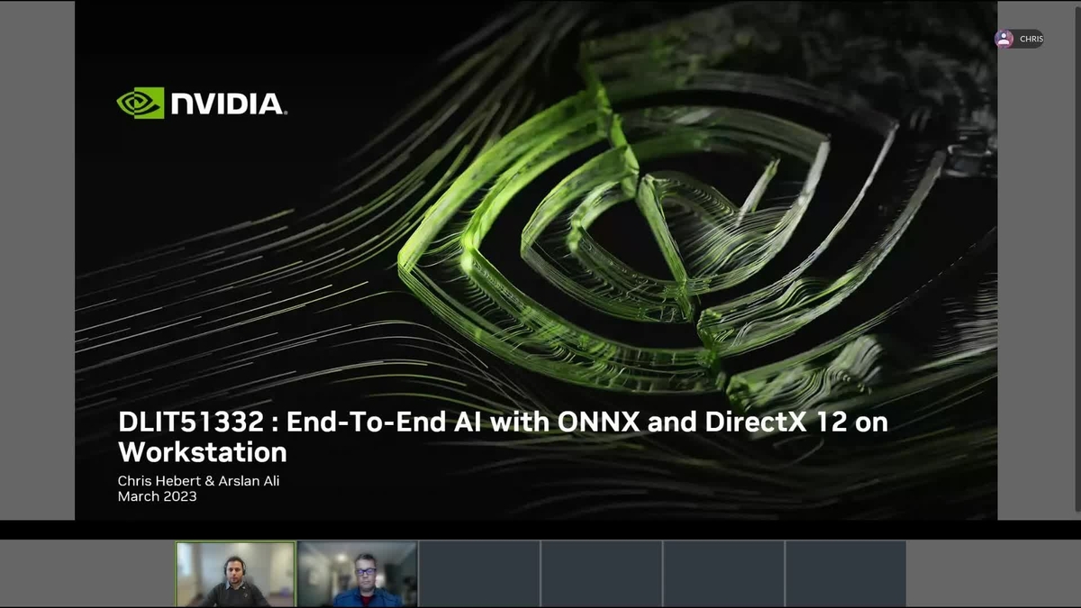 End To End Ai With Onnx And Directx 12 On Workstation Gtc Digital Spring 2023 Nvidia On Demand