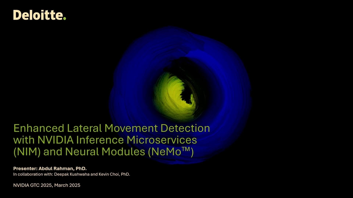 Enhanced Lateral Movement Detection With NVIDIA NIM and NeMo S71515 ...