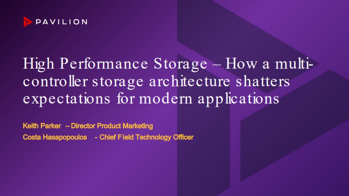 High Performance: How a Multi-Controller Storage Architecture Shatters ...
