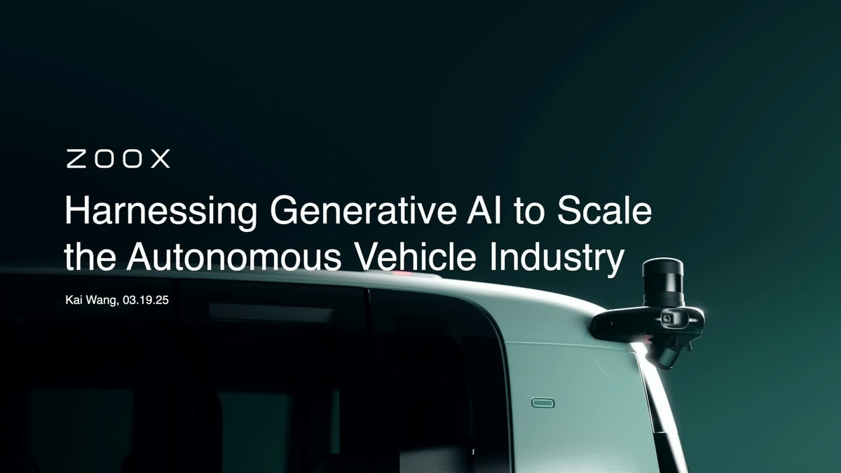 Harnessing Generative AI to Scale the Autonomous Vehicle Industry | GTC ...