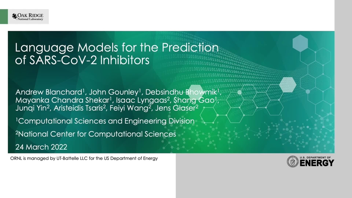Language Models for Predicting SARS-CoV-2 Inhibitors | GTC Digital ...