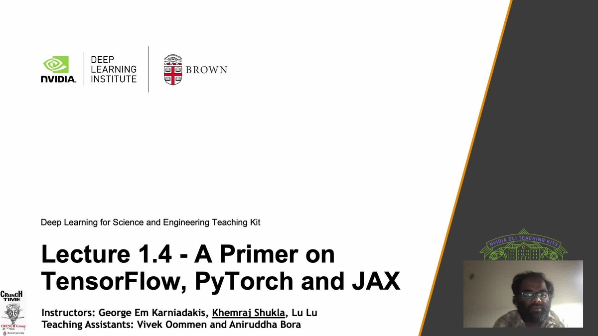 1.4 - A Primer on TensorFlow, PyTorch and JAX | DLI Teaching Kits-01 2023 | NVIDIA On-Demand