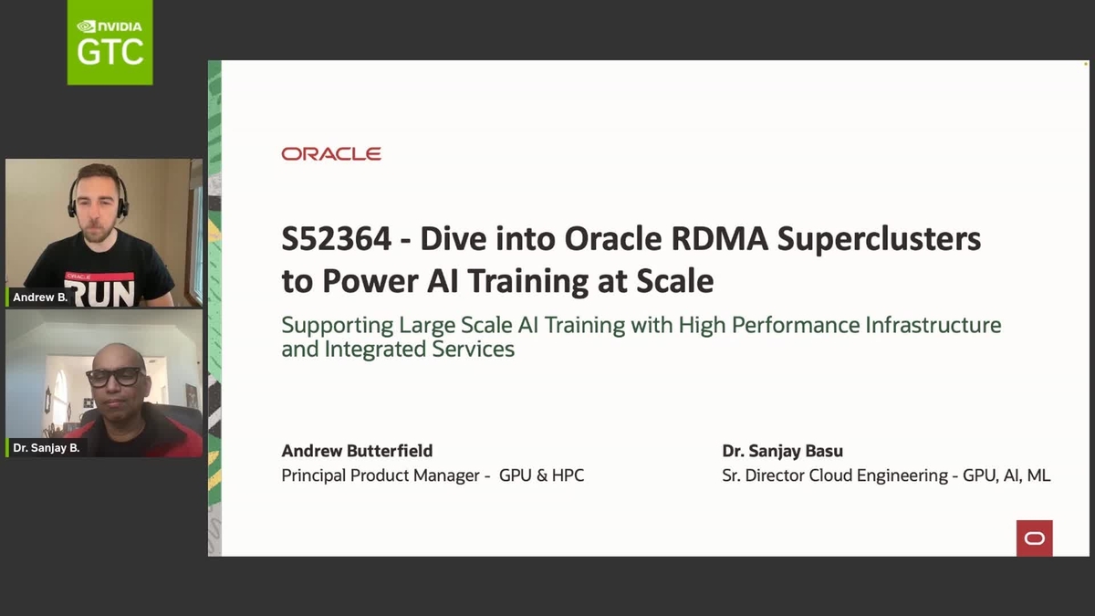 Dive into Oracle Superclusters to Power AI Training at Scale (Presented ... Dive into Oracle Superclusters to Power AI Training at Scale (Presented ...