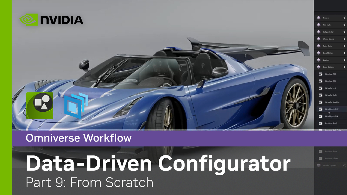 Data Driven Configurator Workflow Part 9 Configurator From Scratch Omniverse 2020 Nvidia