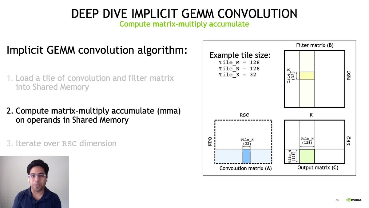 Accelerating Convolution With Tensor Cores In Cutlass Gtc Digital April 2021 Nvidia On Demand