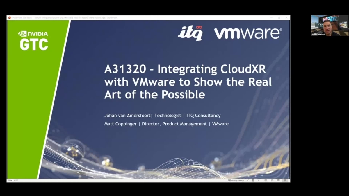 Integrating Cloudxr With Vmware To Show The Real Art Of The Possible Gtc Digital November 2021