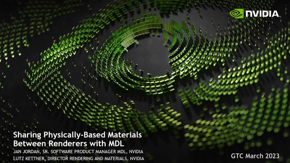Sharing Physically-Based Materials Between Renderers With MDL S51492 ...