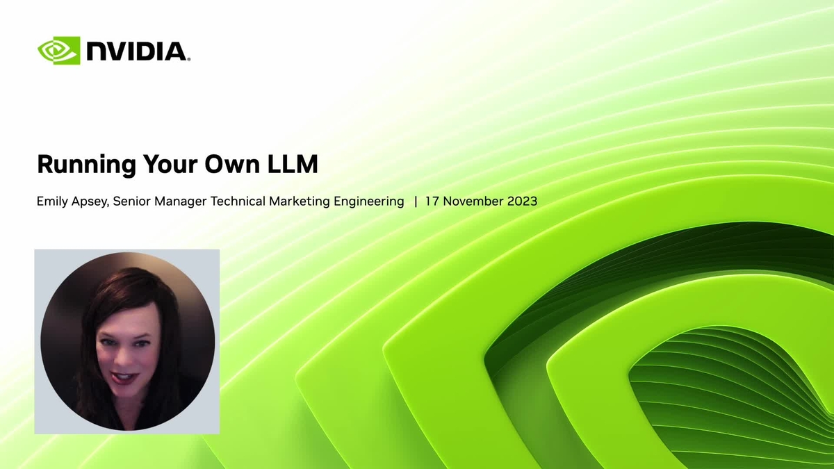 Running Your Own LLM | LLM Developer Day 2023 | NVIDIA On-Demand